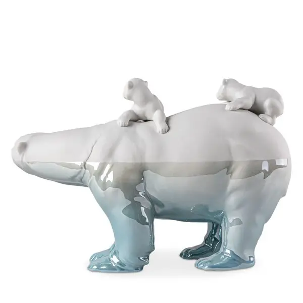 LLADRO Mummy Bear And Babies, Underwater