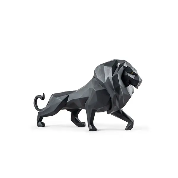 LLADRO Lion, Matte - Black