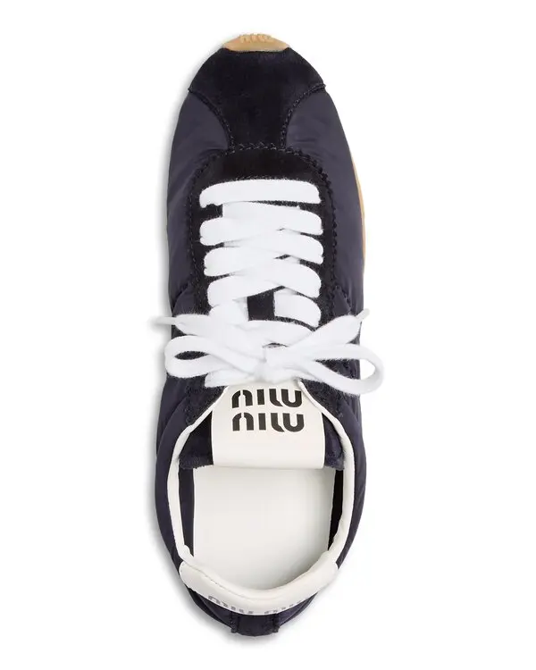 Miu Miu Low Top Sneakers - Bleu