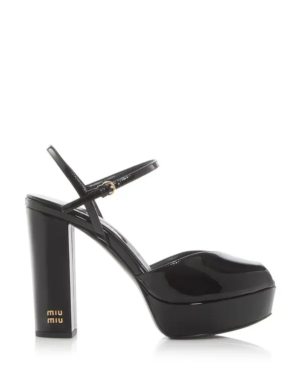 Miu Miu Platform Sandals - Nero