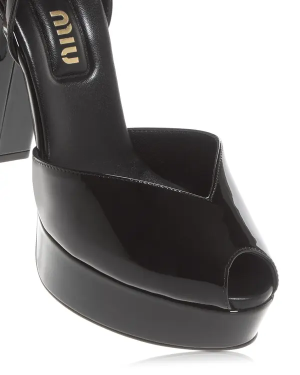 Miu Miu Platform Sandals - Nero