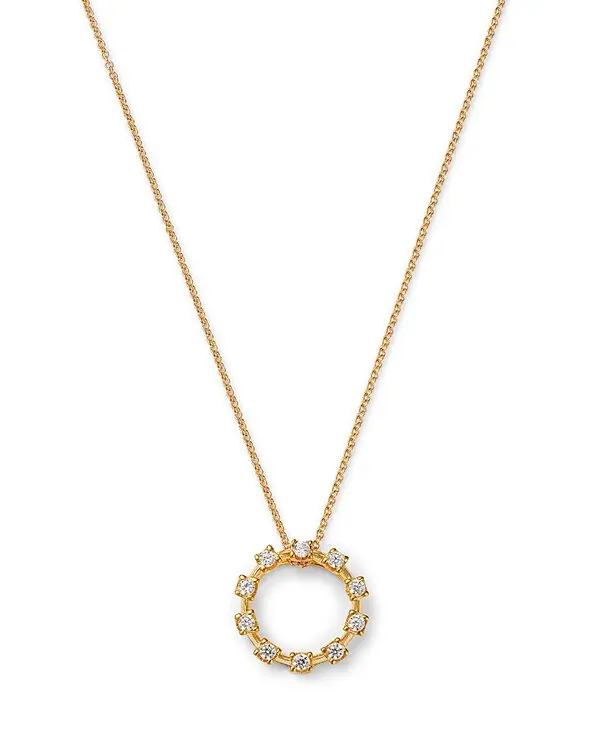 Bloomingdale'S Diamond Circle Pendant Necklace - Gold