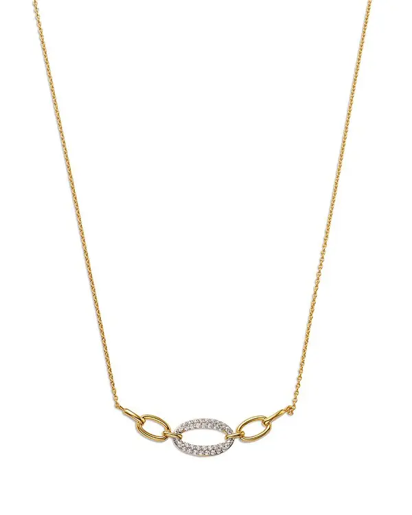 Bloomingdale'S Diamond Pave Link Necklace - Gold