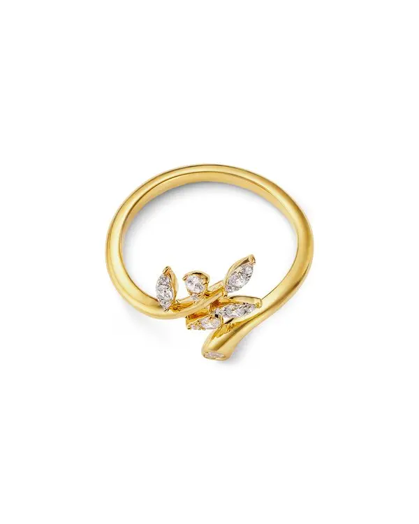 Bloomingdale'S Diamond Leaf Bypass Ring