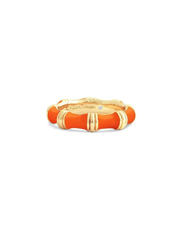 ANABEL ARAM Bamboo Band Ring - Orange/gold