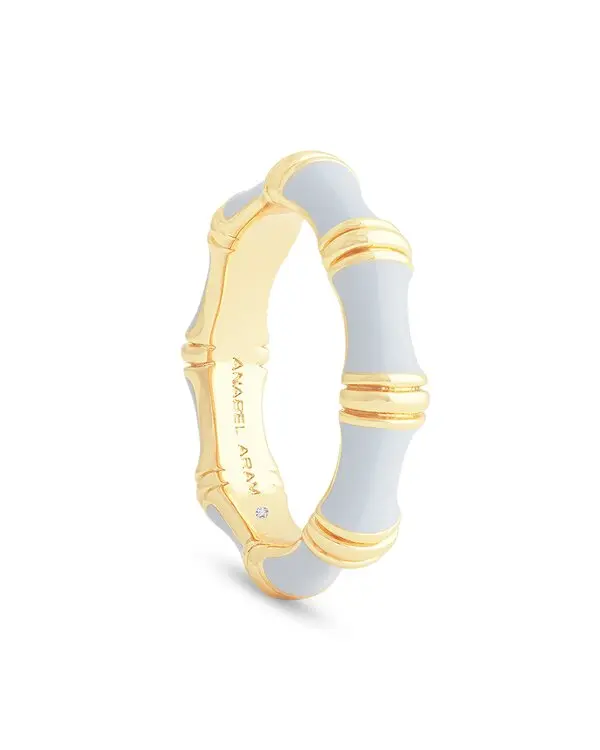 ANABEL ARAM Blue Bamboo Band Ring - Blue/gold