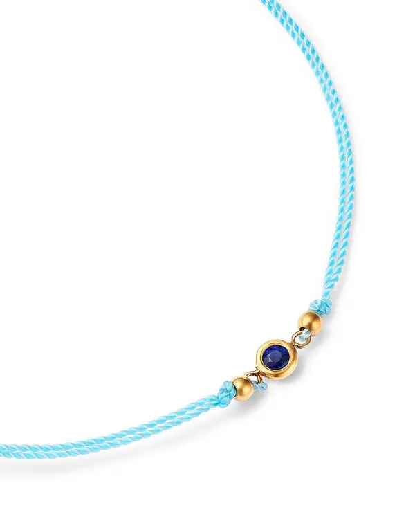 Zoe Chicco 14k Yellow Gold Sapphire Cord Slider Bracelet