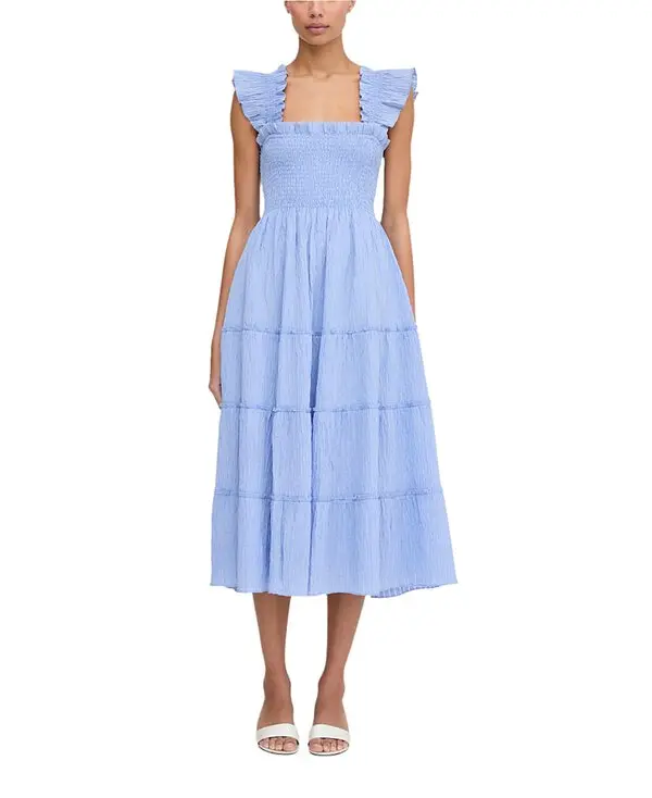 Hill House Home The Ellie Nap Dress - Bluebird Tonal Seersucker