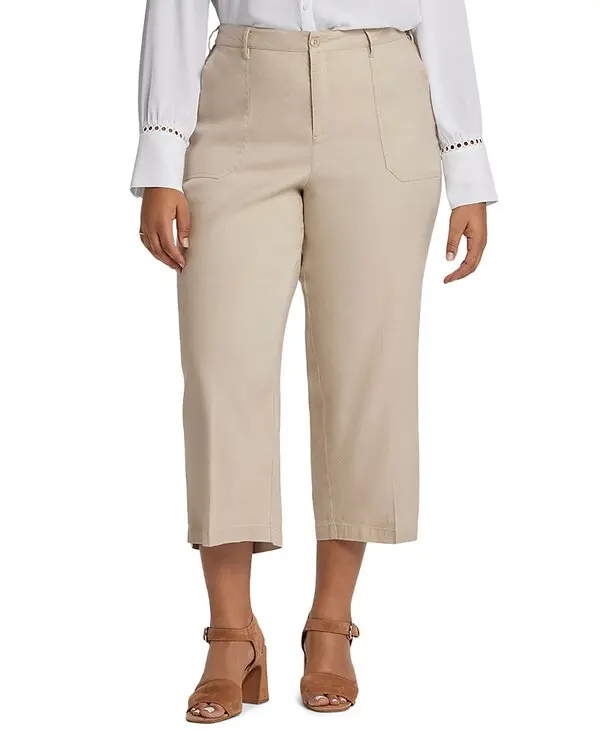 NYDJ Wide Leg Capri Cargo Pants - Feather