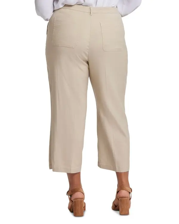 NYDJ Wide Leg Capri Cargo Pants - Feather