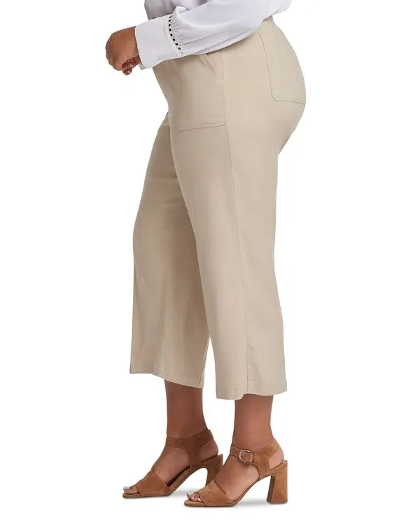 NYDJ Wide Leg Capri Cargo Pants - Feather