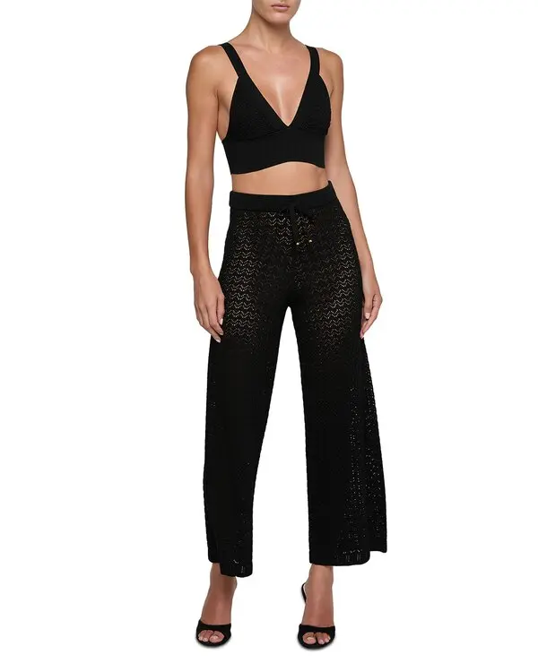 L'Agence Reverie Pointelle Knit Bra Top