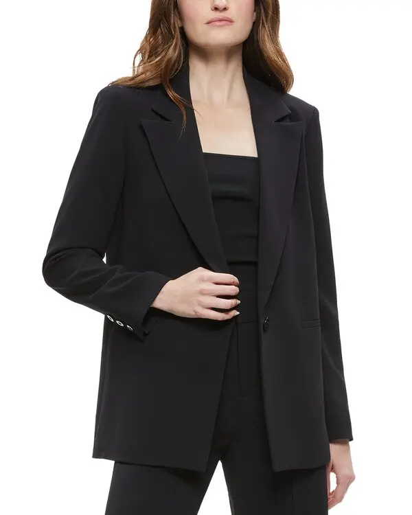 Alice + Olivia Denny Notch Collar Boyfriend Blazer - Black