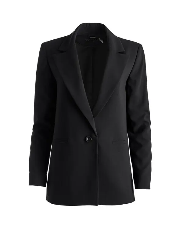 Alice + Olivia Denny Notch Collar Boyfriend Blazer - Black