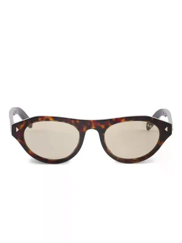 Prada Rivet-detail Cat-eye Sunglasses - Brown