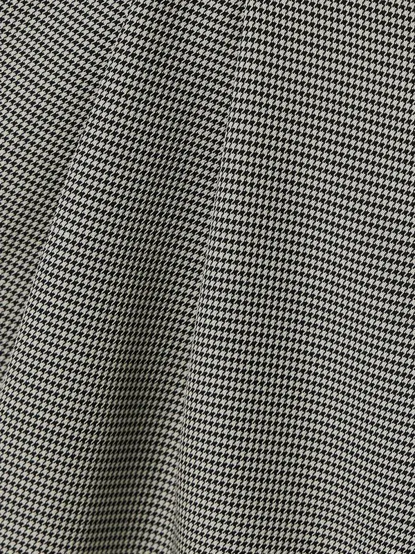 ANINE BING Carrie Pleated Houndstooth Wool-blend Shorts