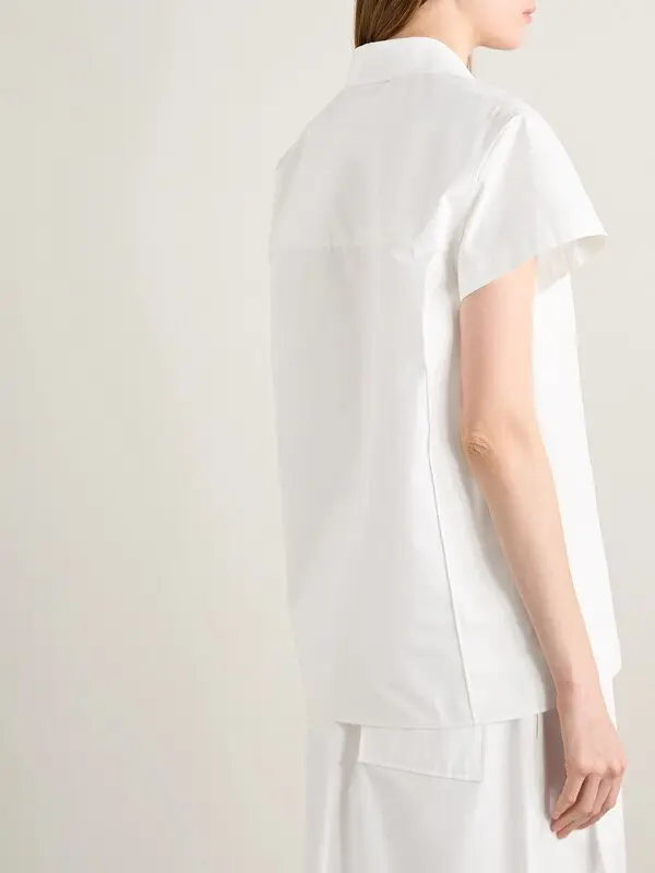 Khaite Keefe Cotton-poplin Shirt - White