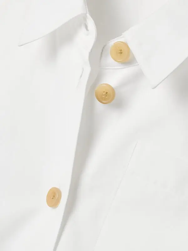 Khaite Keefe Cotton-poplin Shirt - White