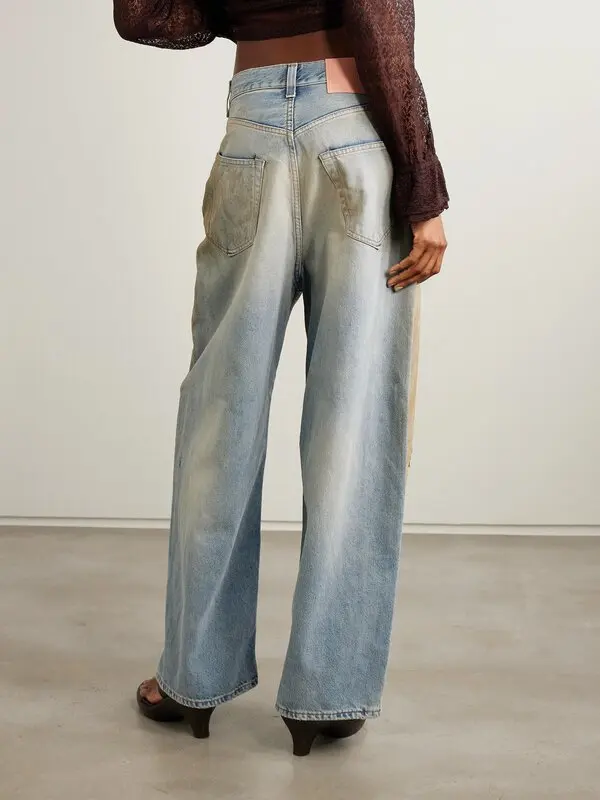 Acne Studios 2023 Distressed Organic Mid-rise Wide-leg Jeans
