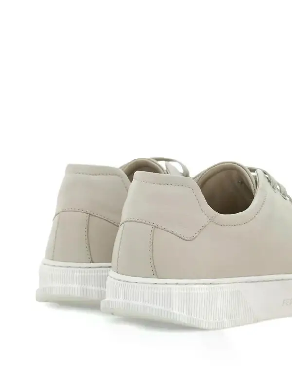FERRAGAMO Calfskin Rubber Low Top Sneakers - Grey