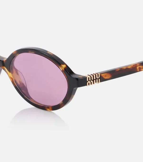 Miu Miu Miu Regard Round Sunglasses - Purple