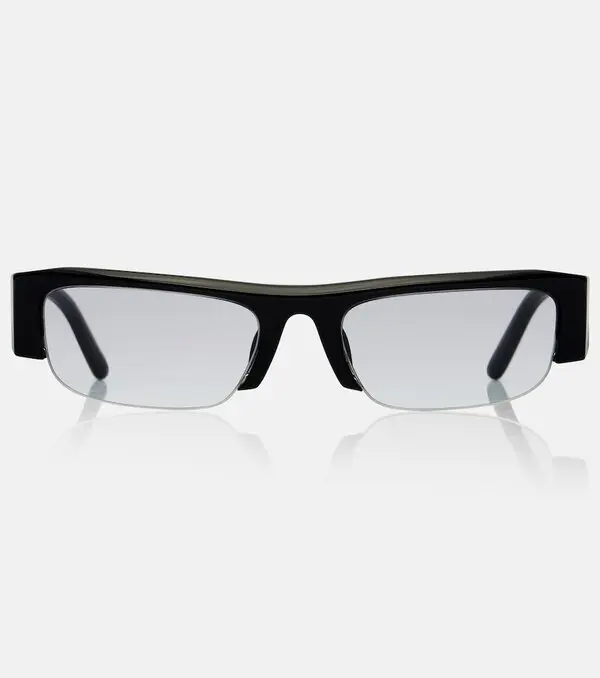 Miu Miu Rectangular Acetate Sunglasses - Black
