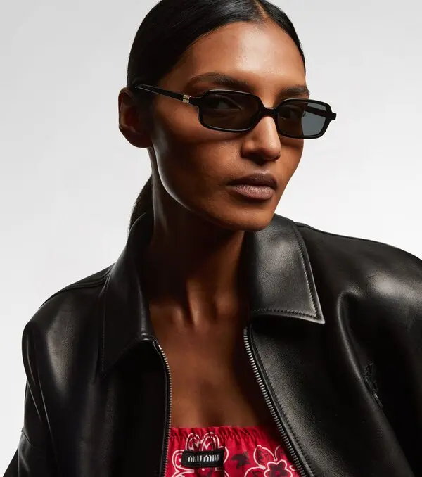 Miu Miu Rectangular Sunglasses - Black
