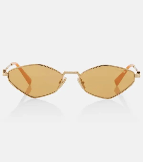 Miu Miu Miu Regard Octagon Sunglasses - Orange