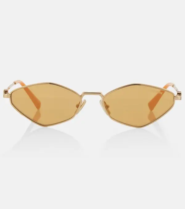 Miu Miu Miu Regard Octagon Sunglasses - Orange