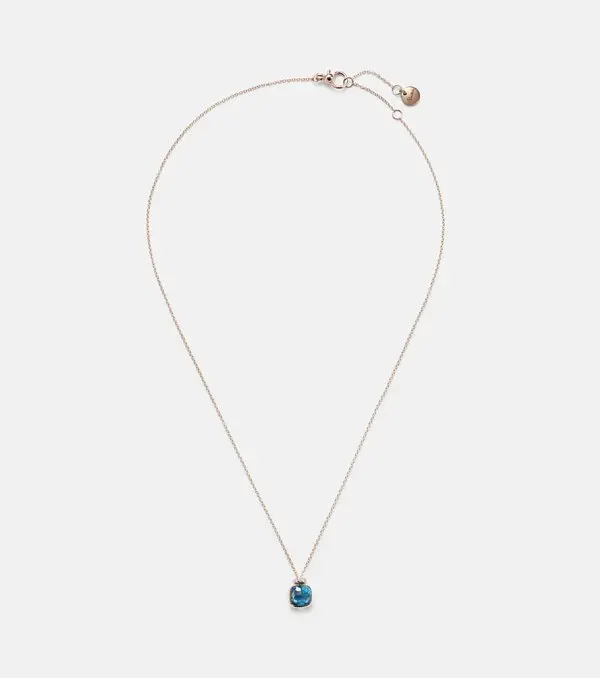 Pomellato Nudo Mini Pendant Necklace With Topaz And Diamonds - Gold