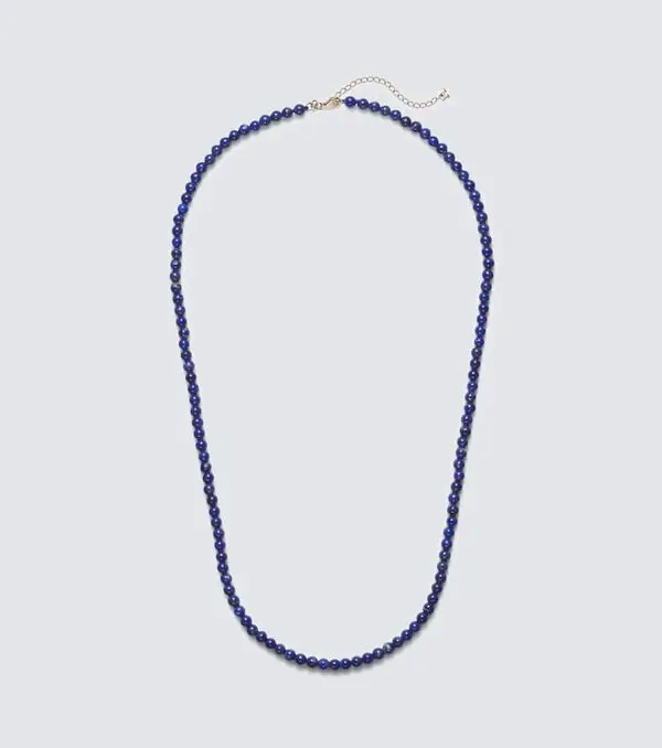 Mateo 14kt Yellow Gold Necklace With Lapis Lazuli Beads - Blue