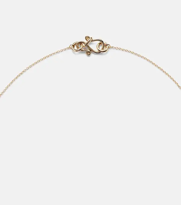 Sophie Bille Brahe 18kt Yellow Diamond Initial Necklace