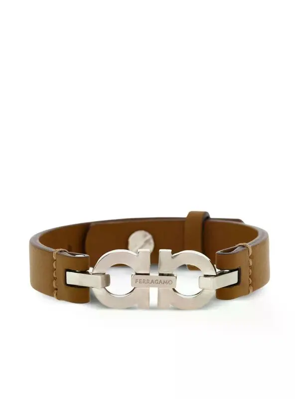 FERRAGAMO Double Gancini Bracelet - Silver
