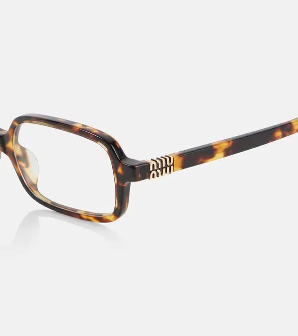 Miu Miu Rectangular Eyeglasses - Brown
