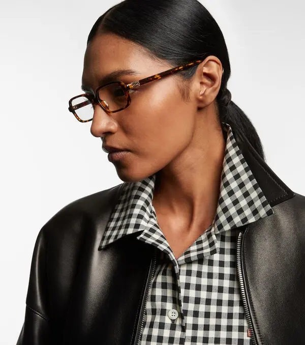 Miu Miu Rectangular Eyeglasses - Brown