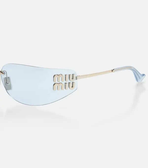 Miu Miu Logo Rectangular Sunglasses