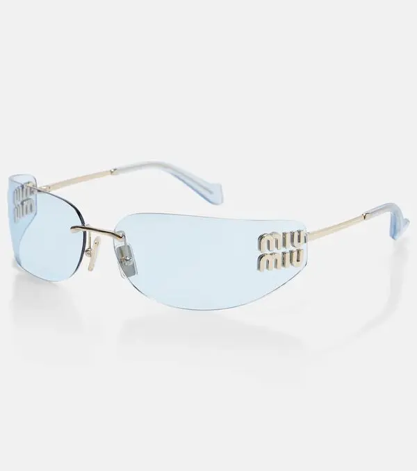Miu Miu Logo Rectangular Sunglasses