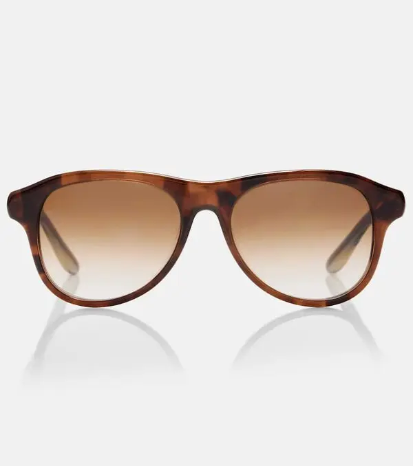 Brunello Cucinelli Square Havana Sunglasses - Brown