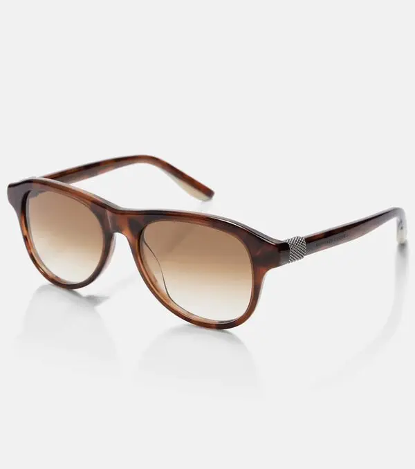 Brunello Cucinelli Square Havana Sunglasses