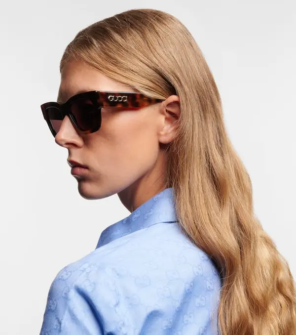 Gucci Lettering Square Sunglasses