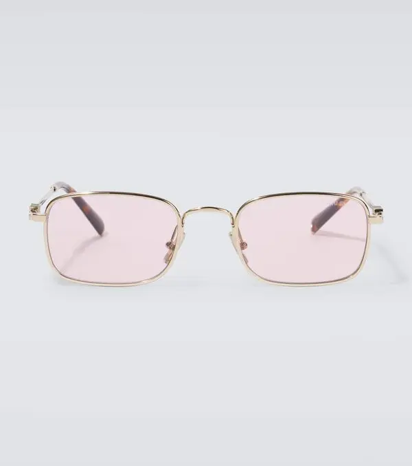 Miu Miu Rectangular Sunglasses - Gold