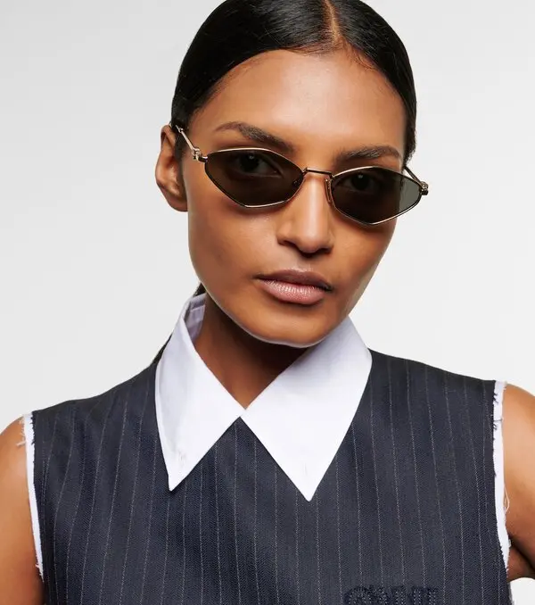Miu Miu Cat-eye Sunglasses - Gold