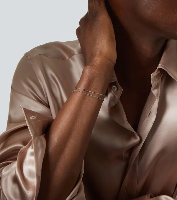 Mateo Set Of Two Sterling And Enamel Chain Bracelets