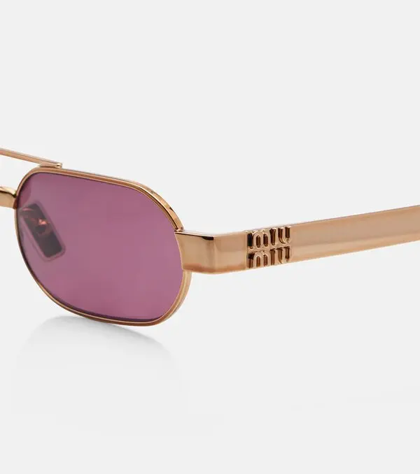 Miu Miu Oval Sunglasses - Pink