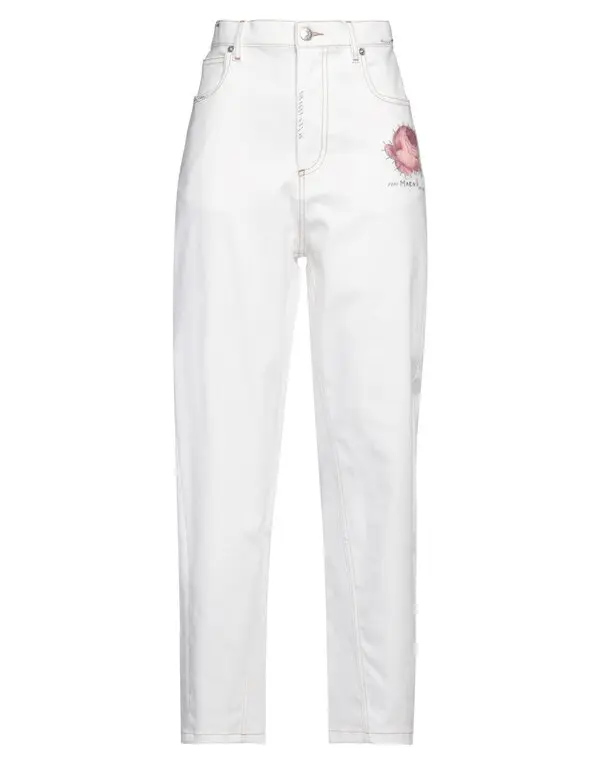 Marni Cotton-elastane Tapered Jeans With Leather Detail