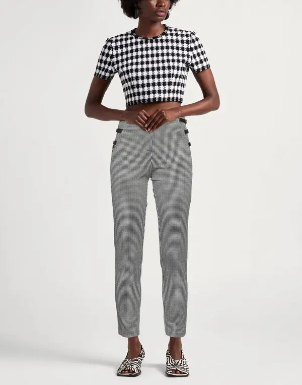 CRISTINAEFFE Houndstooth Straight-leg Pants With Strap Detailing