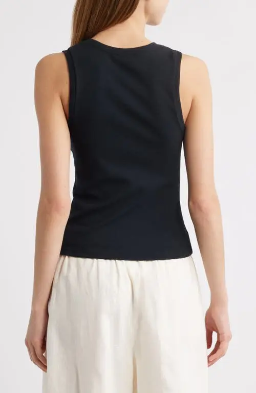 Rails Bobbie Rib Square Neck Tank - Black