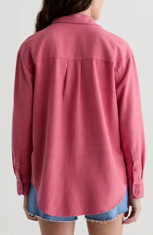 Ag Addison Linen Blend Shirt - Peony