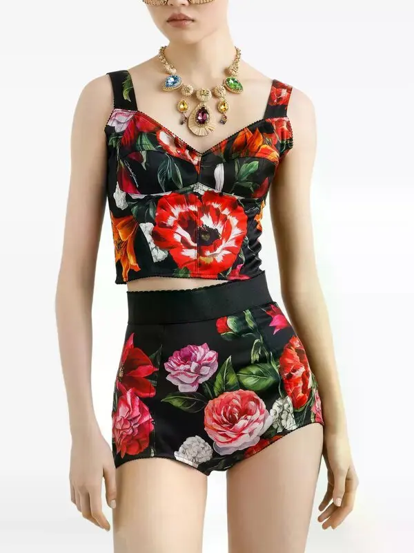 Dolce & Gabbana Floral-print Thigh-length Shorts