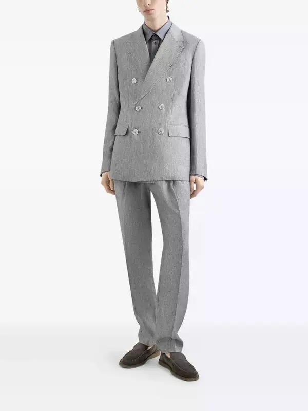 Dolce & Gabbana Drawstring Pleated Trousers - Grey